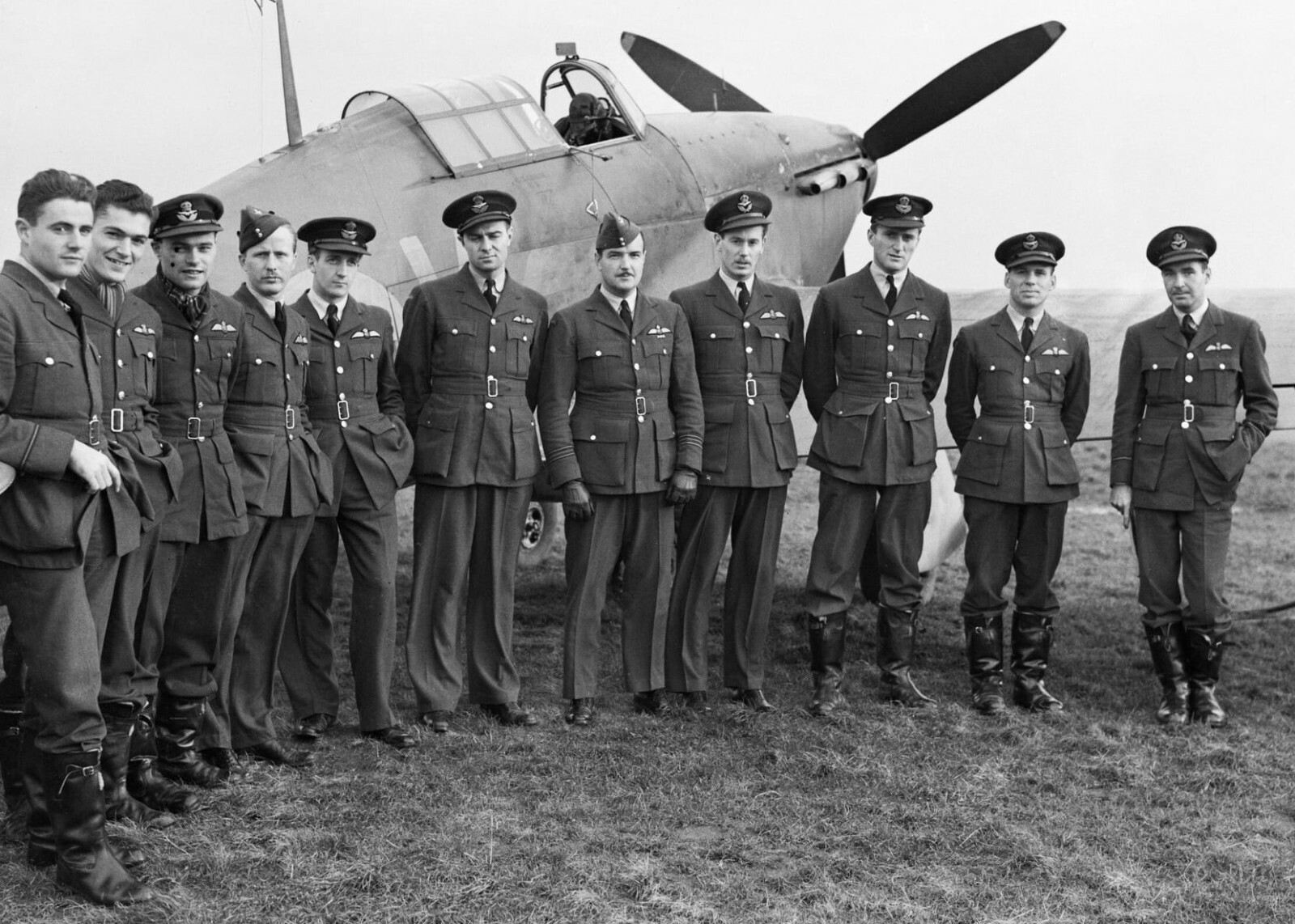 Number 1 Squadron RCAF Prestwick Scotland 1940 with Hurricane WW2 Re ...
