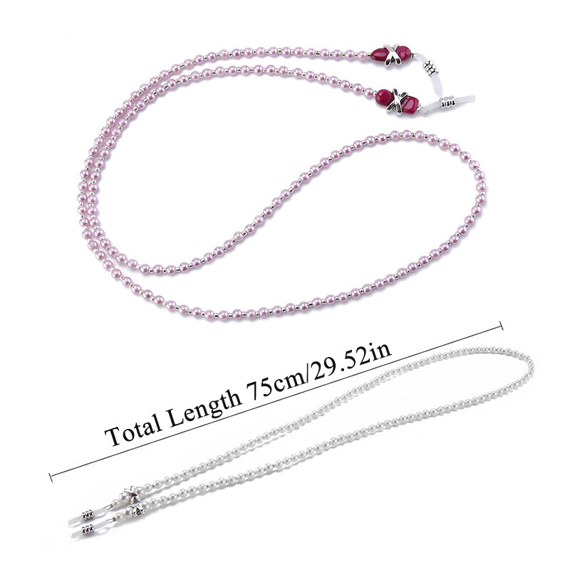 Imitation Pearl Eyeglass Chain Sunglasses Bead String Eye Glasses ...