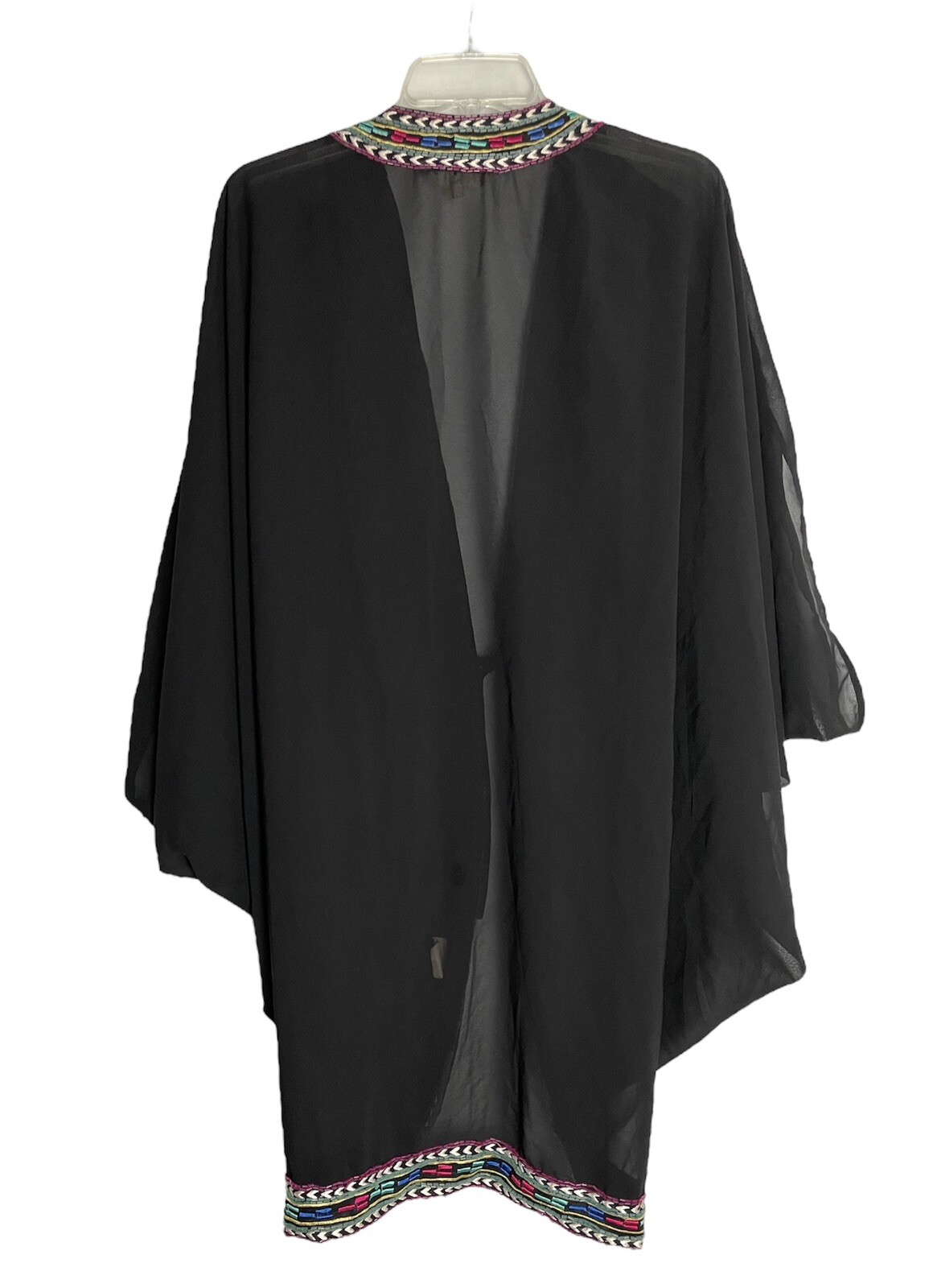 6 SHORE ROAD black embroidered sheer cover up size XS - Gem