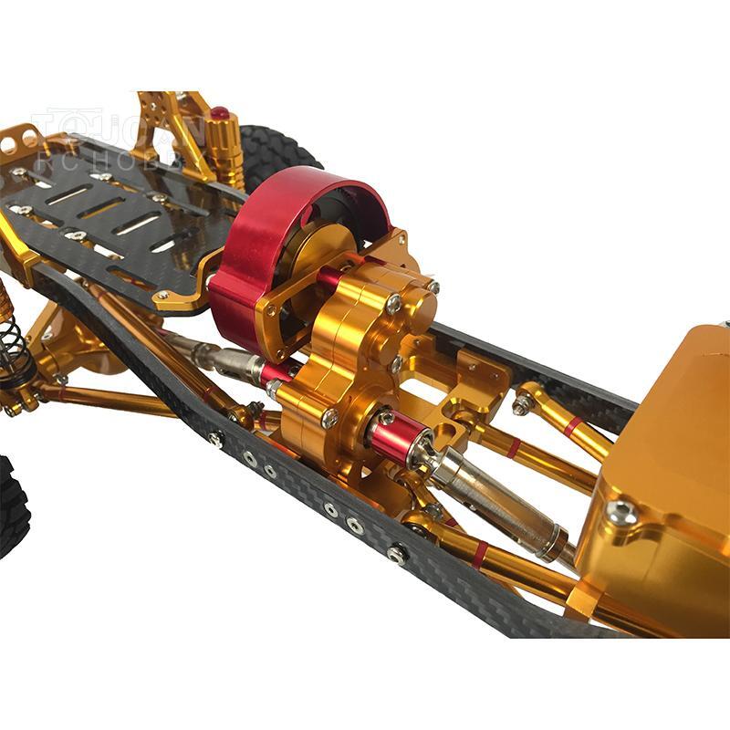 1/10 CNC RC SCX10 Rock Crawler Yellow Chassis Upgraded Tires Spare ...