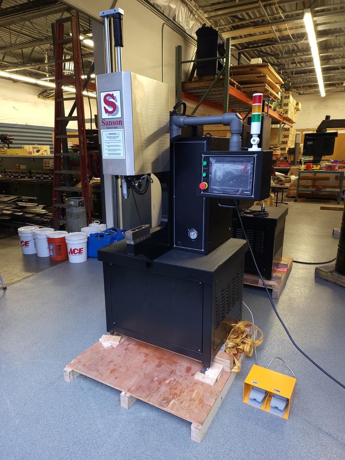 Sanson Hardware Insertion Press Machine 6 Ton 17.7" Throat Model 186A ...