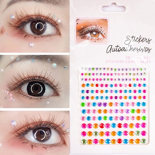 Eyeshadow Stickers Self Adhesive Face Jewels Nail Stickers 3D Diamond ...