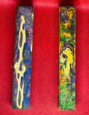 HC Hybrid Resin Design (2) Pen Blanks - Alumilite Resin & Eye Candy ...
