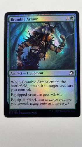 MTG Innistrad Midnight Hunt Bramble Armor Foil 171/277 Magic the ...