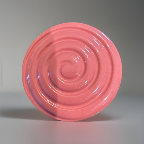 Ceramic Pink/Coral Circular Swirl Brooch Pin Handmade | eBay