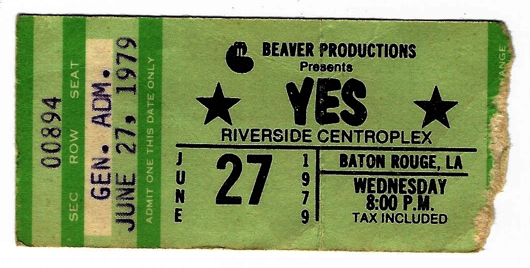 Yes the band 6/27/79 Baton Rouge LA Riverside Centroplex Rare Ticket ...