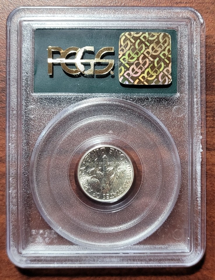 PCGS SAMPLE Slab OGH 1961 Roosevelt Dime MS 64 Nice Scratch-free Holder ...