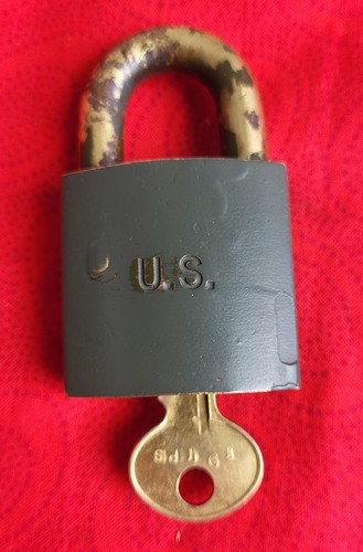 CORBIN Padlock Military ARMY "U.S." with KEY | eBay