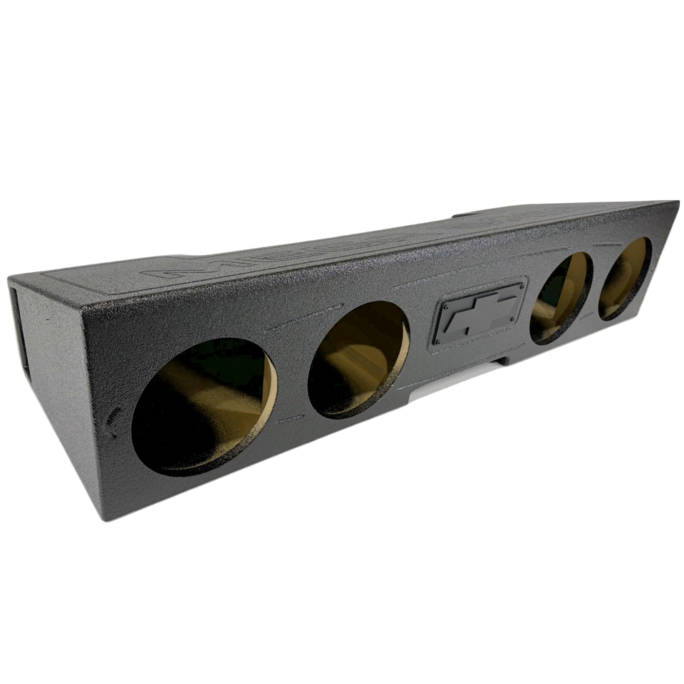 Sub Woofer Box Chevy Silverado 19-24 Crew Cab 4x8 Woofers Front Fire ...