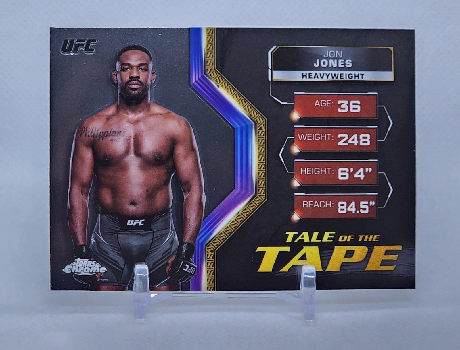 2024 Topps Chrome UFC - Tale of the Tape Jon Jones #TFT-23 for sale ...