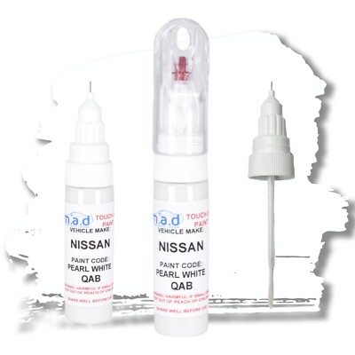 Touch Up Pen For Nissan Pearl White QAB Paint Scratch GTR Qashqai Juke ...