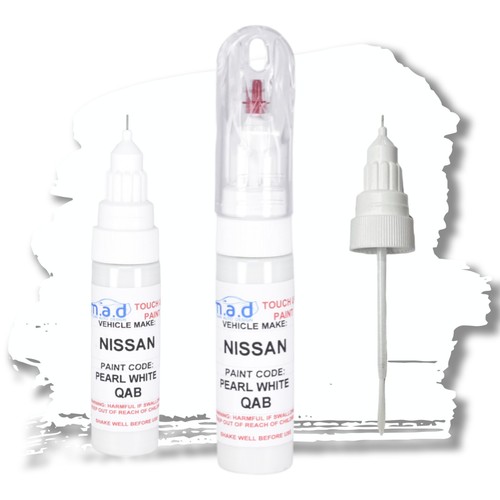 Touch Up Pen For Nissan Pearl White QAB Paint Scratch GTR Qashqai Juke ...