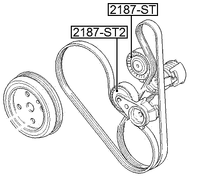 Tension Pulley Fits Hyundai 1374427, 252872A010, 30711320, 64557786706 ...