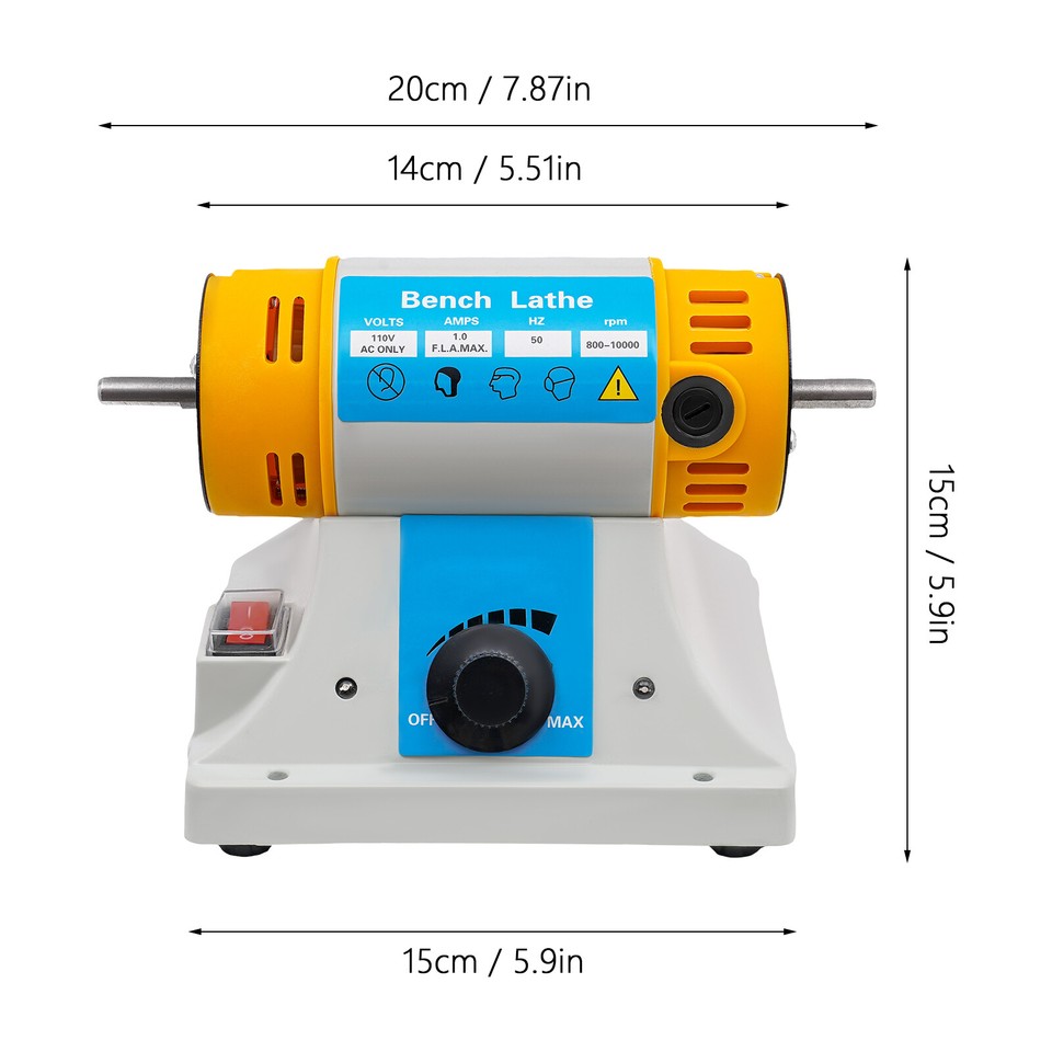 Pro Jewelry Bench Polisher Bench Lathe Polishing Buffer Grinder Buffing ...