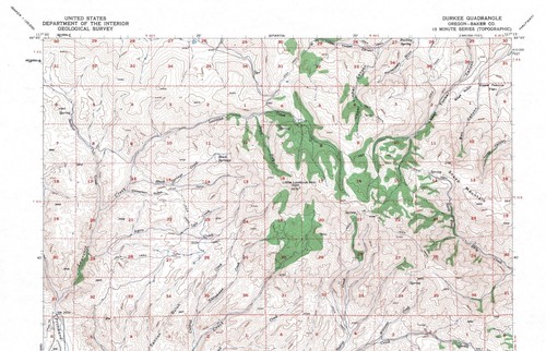 Durkee Quadrangle Oregon 1957 Topo Map USGS 15 Minute Topographic | eBay