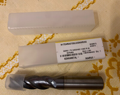 Kennametal End Mill 3/4” 4 Flute Solid Carbide 6676462 HARVI 1 TE ...
