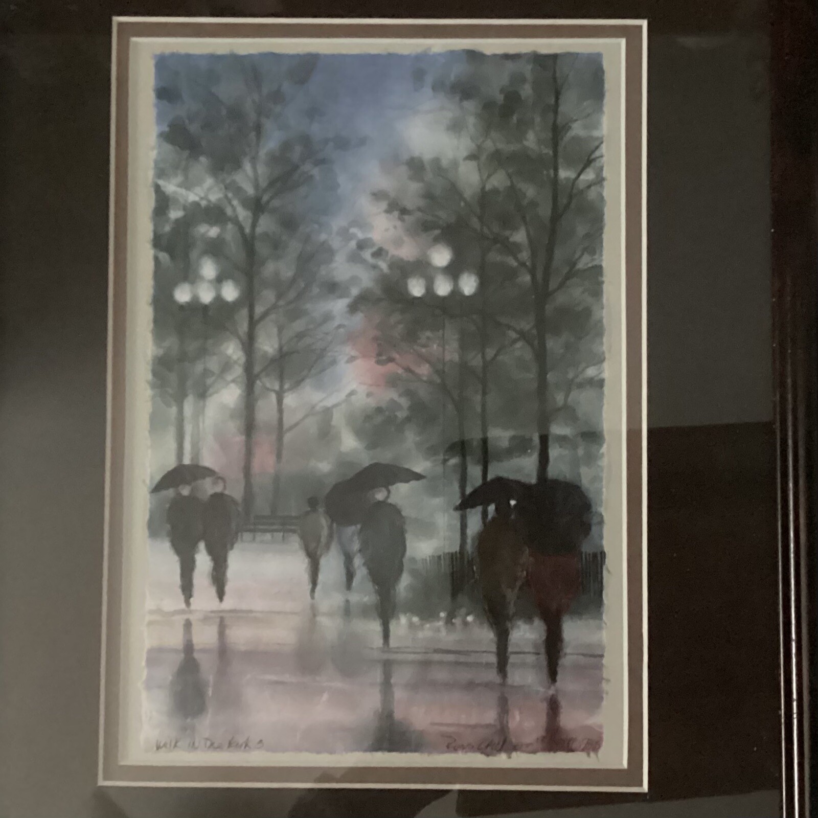Russ Erickson "Walk in the Park 3” Watercolor Print signed # 127/900 ...