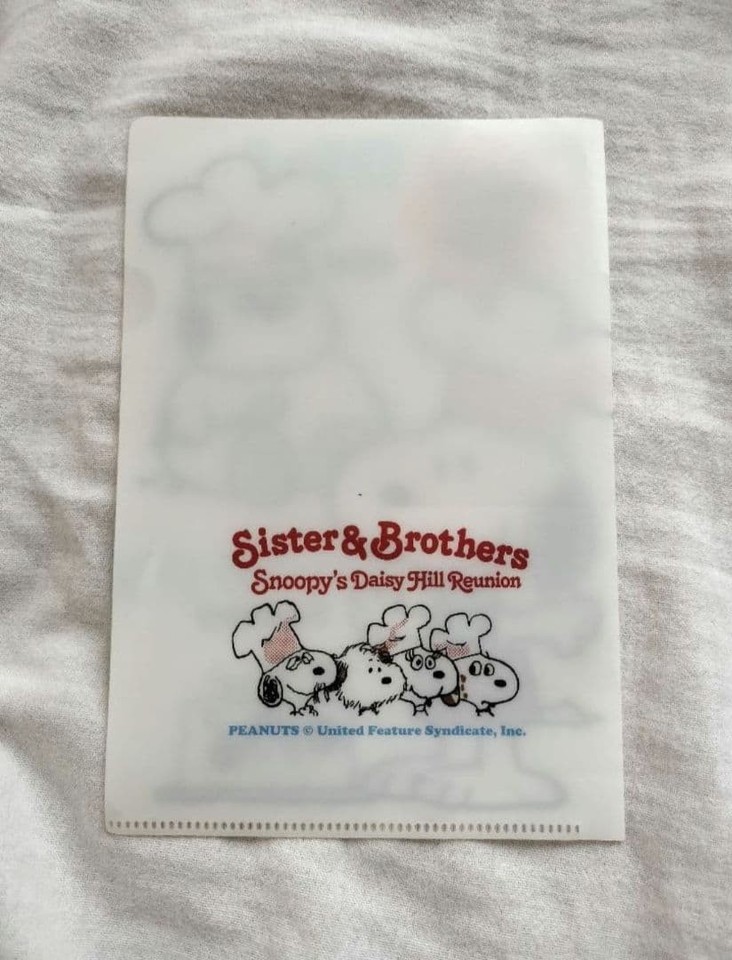 Rare Snoopy Olaf Chef Design Clear File | eBay