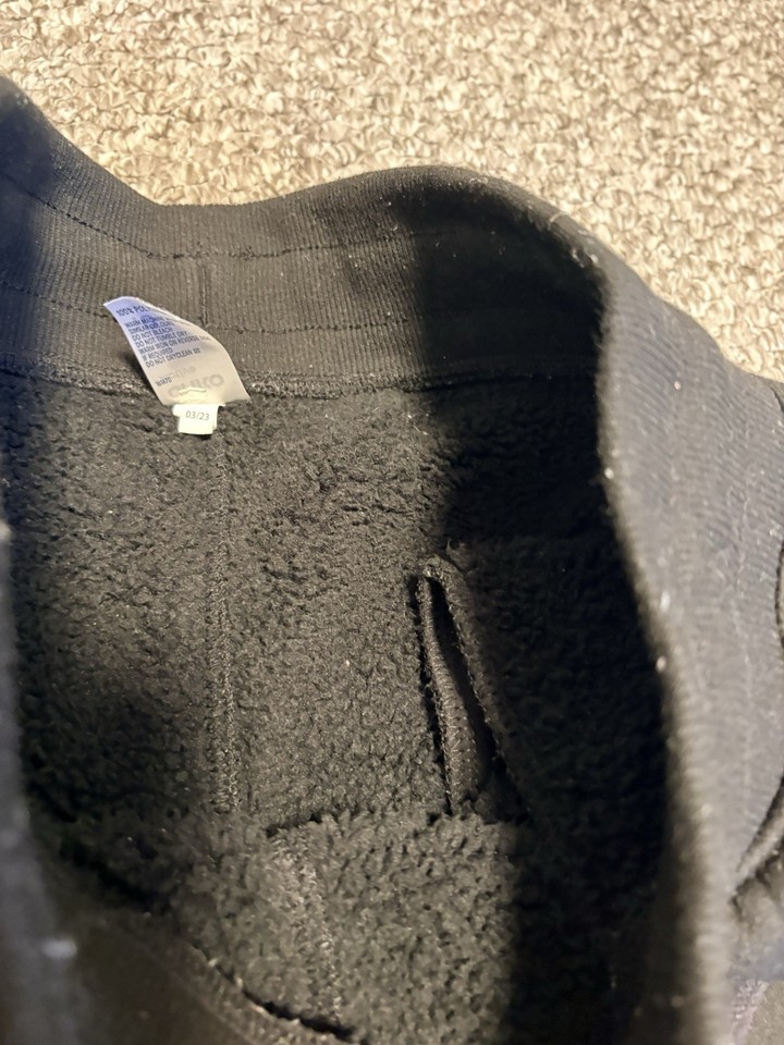 Polar Fleece Lined Tracksuit Pants Size 10 Black Trackies Trackpants ...