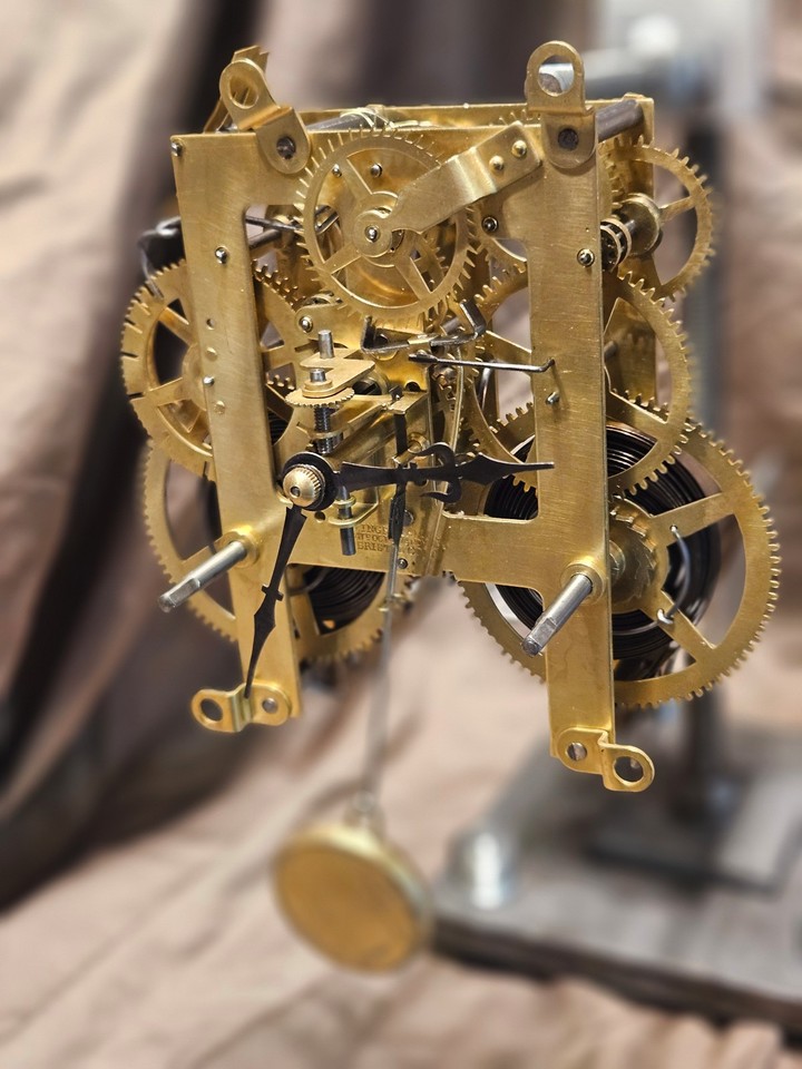 Restored Ingraham Thumbwheel Mantle Clock Movement Rebuilt w/key ...