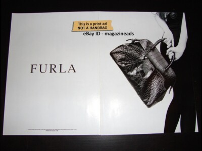FURLA Handbags 2-Page Magazine PRINT AD Fall 2006 gorgeous croco ...