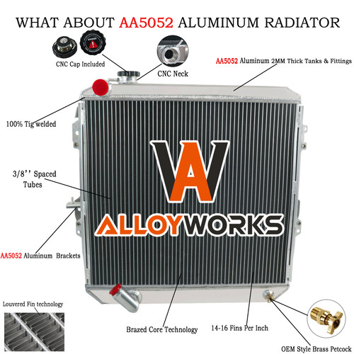 3Row RADIATOR For 88-97 HILUX SURF 2.8D LN106 LN107 LN85R LN86R LN85 ...