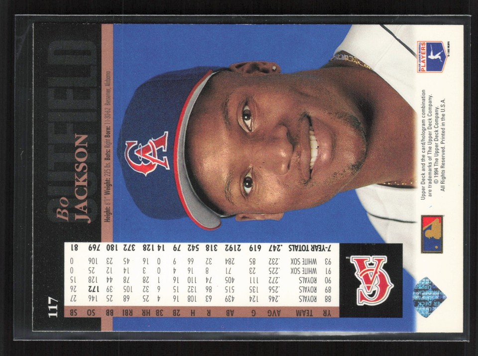 Bo Jackson 1994 Upper Deck #117 California Angels {0704 | eBay