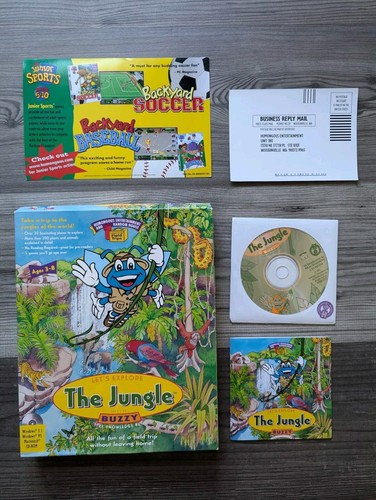Let’s Explore the Jungle PC Game Humongous Entertainment Big Box Buzzy ...