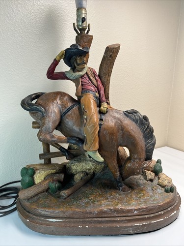 California Originals Apsit Brothers ? Chalkware Cowboy Horse Huge ...