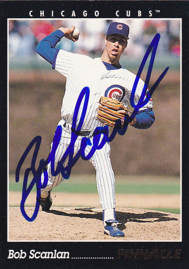 BOB SCANLAN CHICAGO CUBS SIGNED CARD BREWERS ROYALS ASTROS DETROIT ...