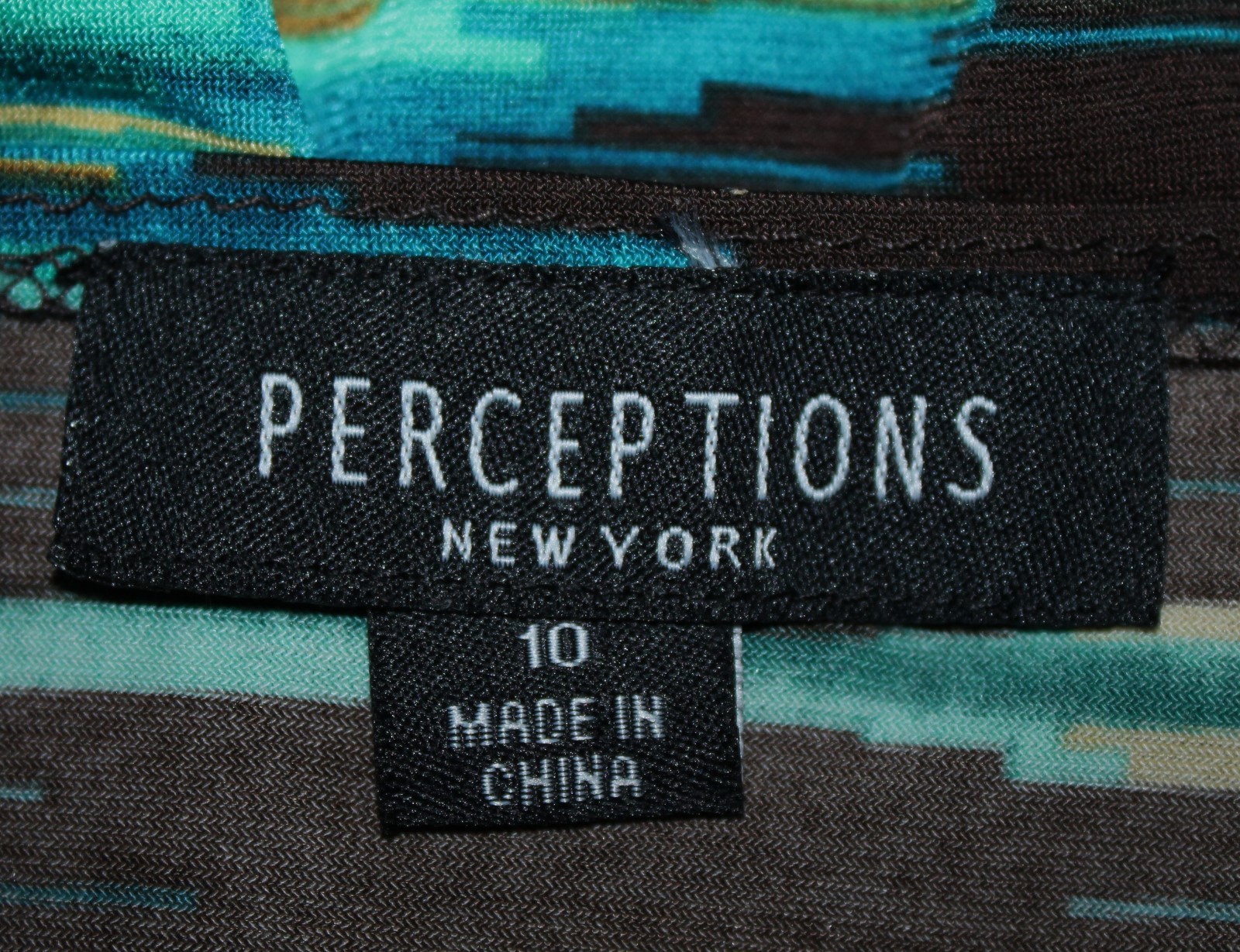 Perceptions New York, Size 10, Teal Multi Knit Top | eBay