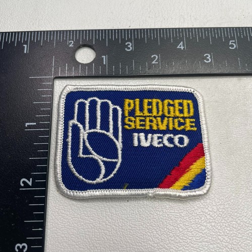 Vintage PLEDGED SERVICE IVECO Transport Vehicle Truck Trucking Ad Patch ...