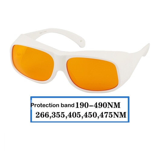 OD6+ 190nm-490nm Laser Safety Glasses 405-450nm Violet/Blue Protection ...