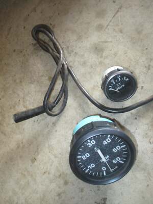 Outboard Faria black tachometer and volt gauge | eBay