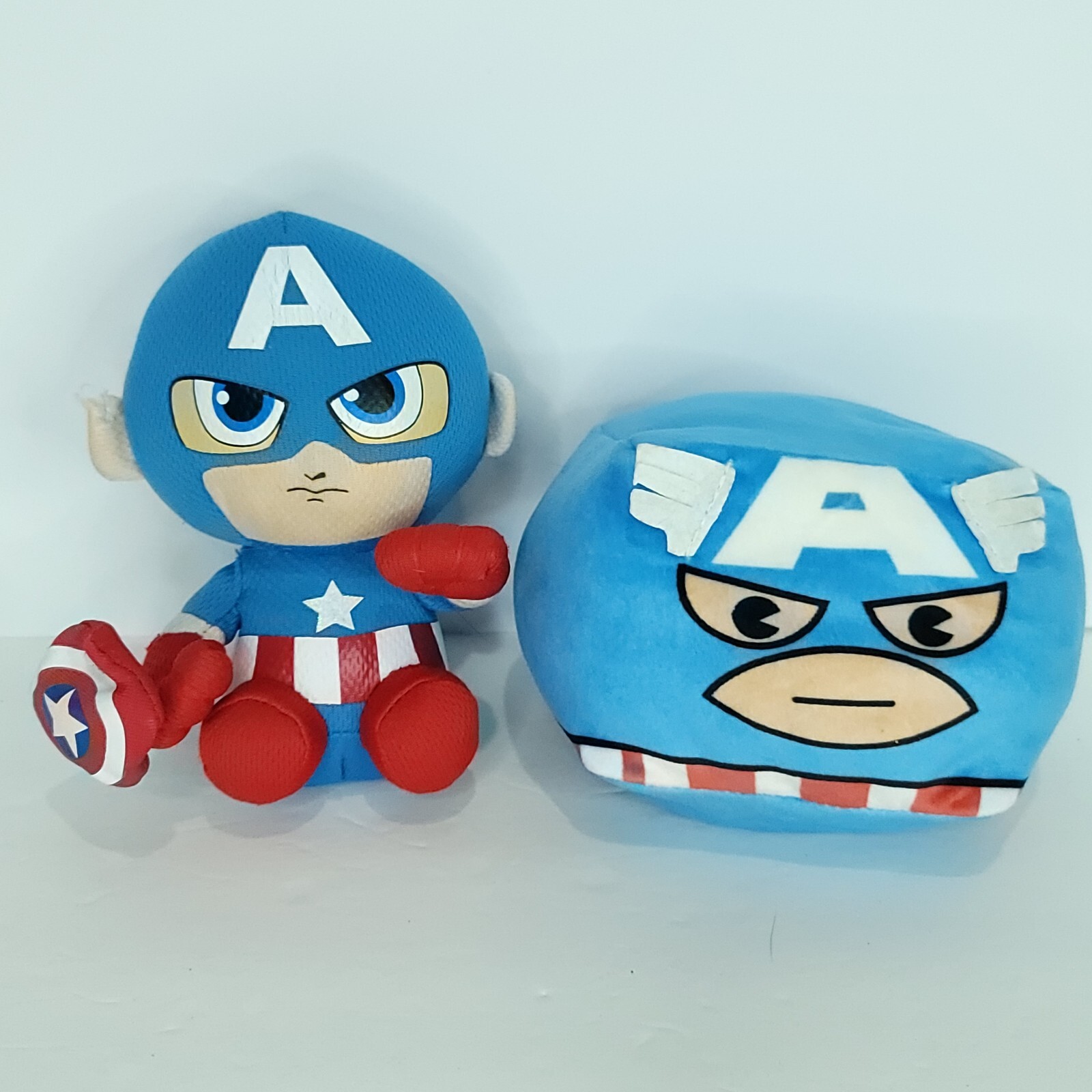 Lot of 2 Marvel Avengers Captain America Plush Cub'd Pillow Mini Plush ...