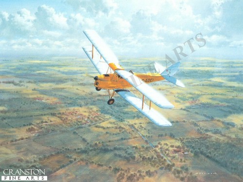civil aviation art print Tiger Moth Artist Gerald Coulson Solomon ...