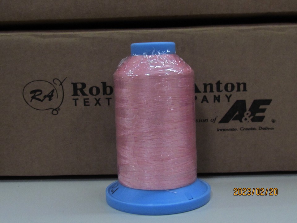 A&E Robison Anton Embroidery Thread 122 SB POLY, 5500 yards PINK 5523 ...
