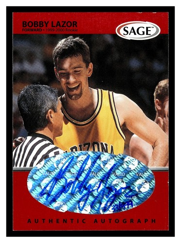1999 SAGE BOBBY LAZOR #A30 AUTHENTIC AUTOGRAPH ARIZONA STATE SUN DEVILS ...