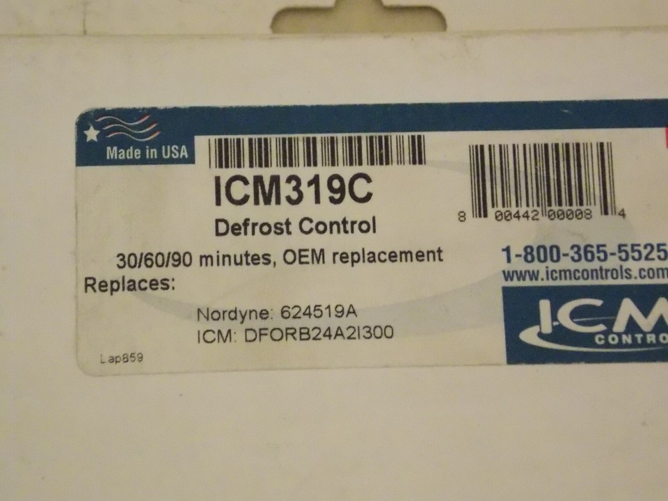 ICM Controls ICM319C Defrost Control For B24, A2I300, Nordyne 624519A ...