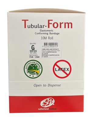 Tubular Form Compression Bandage Size G 12.5cm Large Natural (SM106 ...