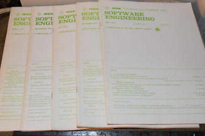 IEEE Transactions On SOFTWARE ENGINEERING 1976 1977 Magazine Computer ...