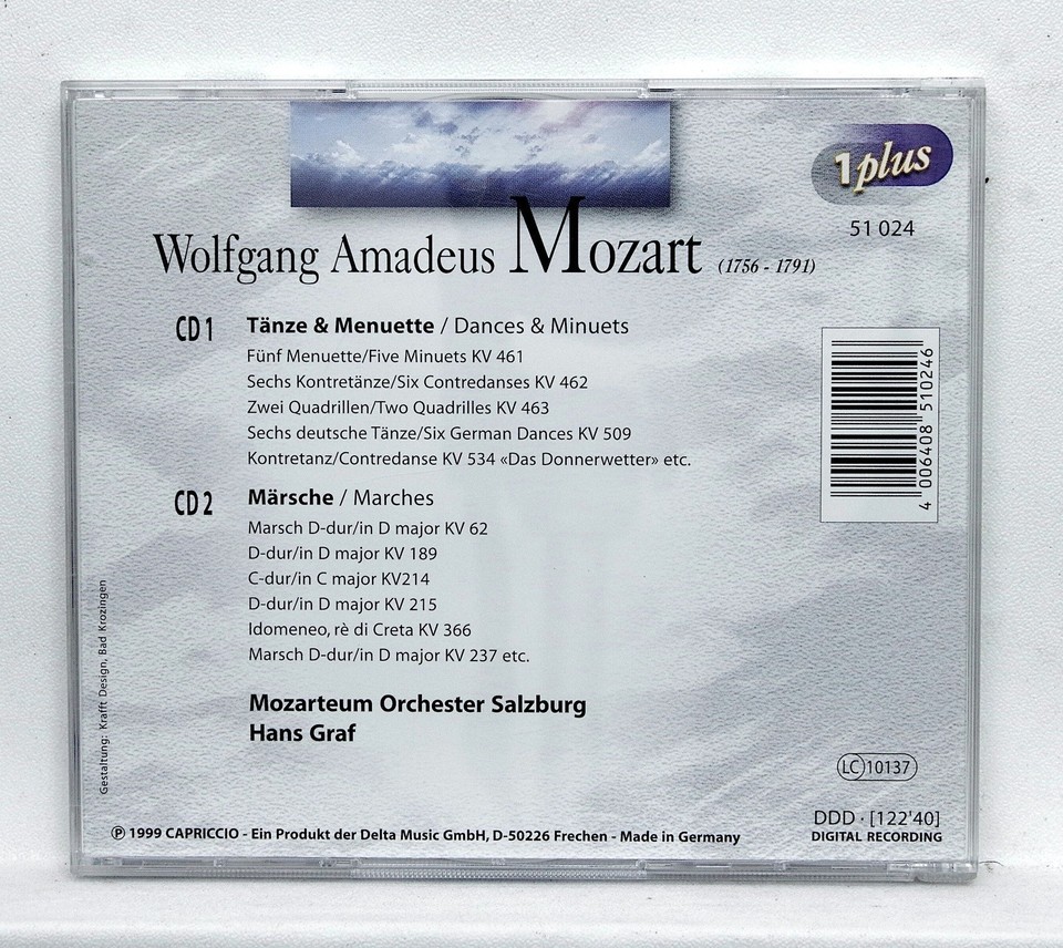 HANS GRAF ⸺ MOZART Dances & marches ⸺ CAPRICCIO CD NM | eBay