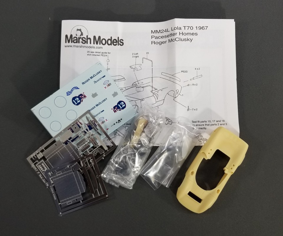 Marsh Models 1/43 Scale Kit MM 24L Lola T70 CanAm Roger Mclusky ...