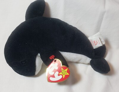 Waves the Orca whale Beanie Baby SUPER RARE WITH 2 TUSH TAGS | eBay
