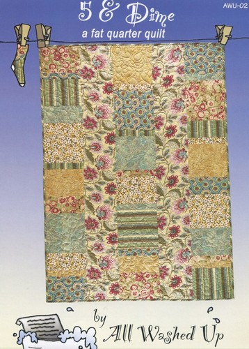 5 & Dime Fat Quarter Quilt Pattern by All Washed Up AWU-02 | eBay
