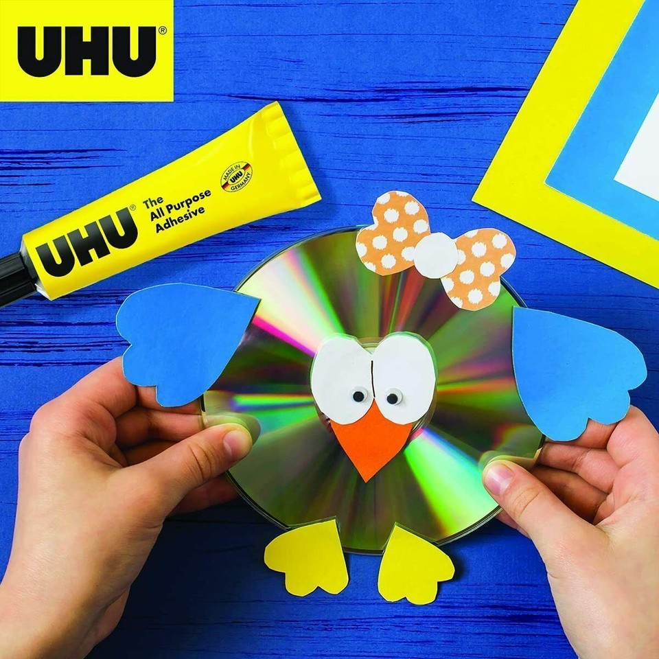 UHU All Purpose Glue 35ML Strong Clear Adhesive DIY Crafts Fabric Paper ...