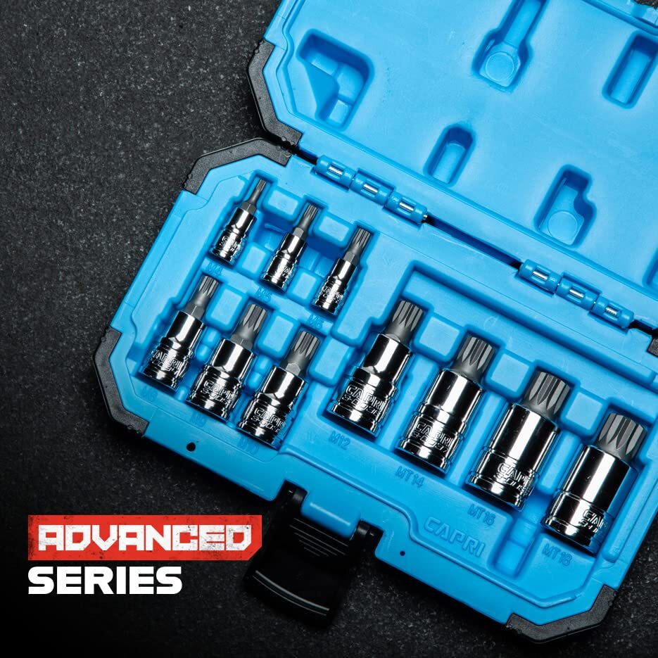Capri Tools XZN Triple Square Spline Bit Socket Set Metric 10-piece ...