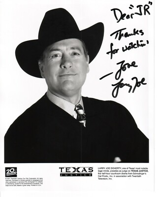 TEXAS JUSTICE JUDGE LARRY JOE DOHERTY HAND SIGNED 8x10 PHOTO TO JR | eBay