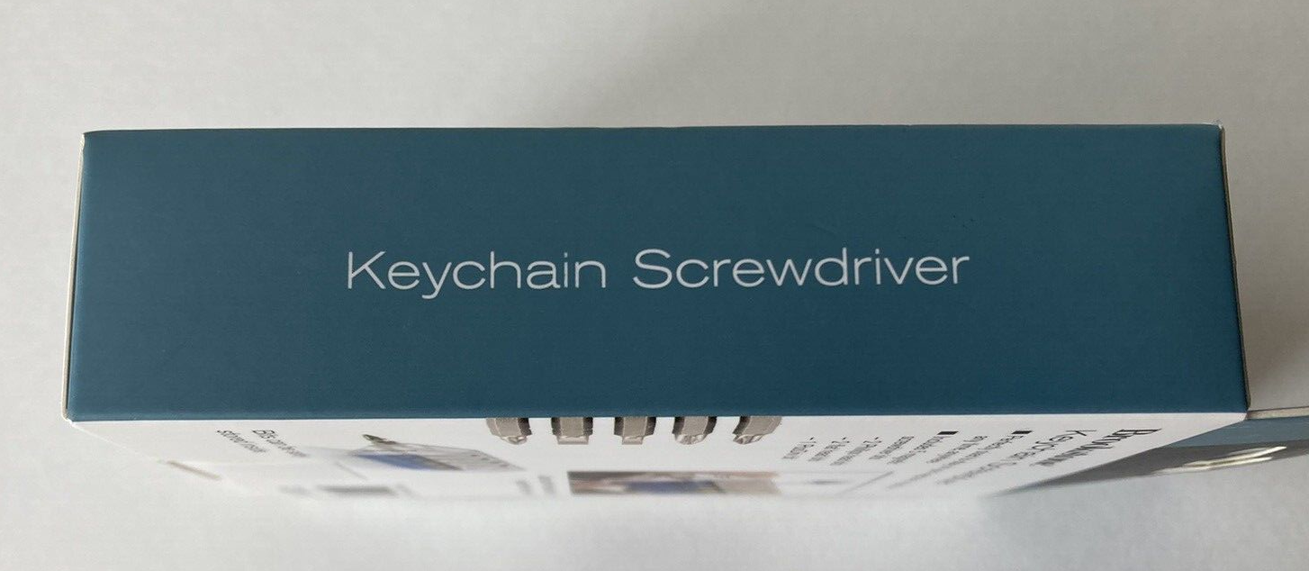 NEW in Box BROOKSTONE Keychain Screwdriver 5 Magnetic Screwdriver Bits ...