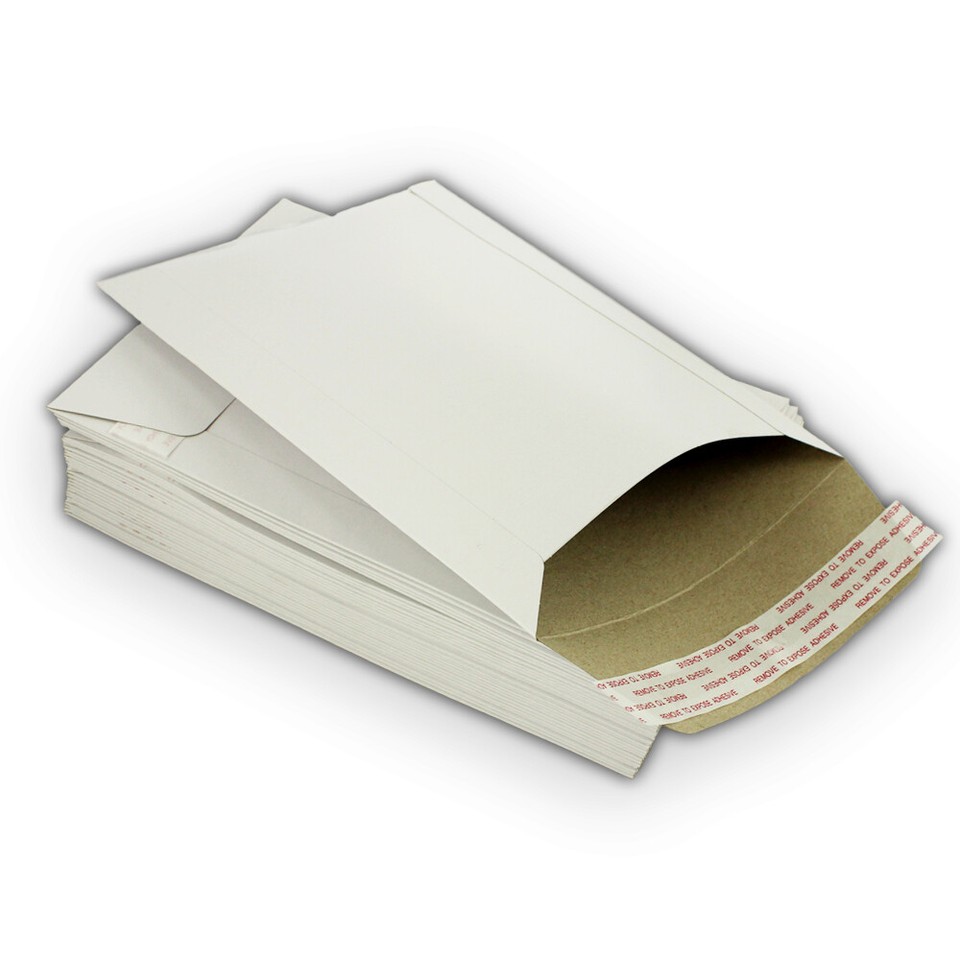 Self Seal Flat Cardboard Mailer Envelopes Photo Shipping Packaging 500 ...